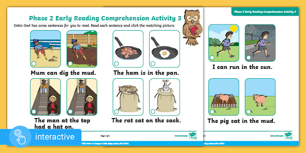 Interactive PDF: Phase 2 Early Reading Comprehension Activity 3