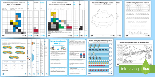 KS1 Winter Paralympics Maths Resource Pack