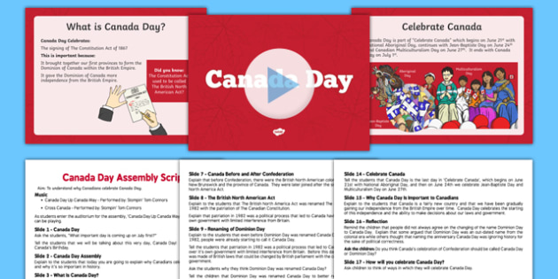 Canada Day Assembly Presentation - Elementary Resources