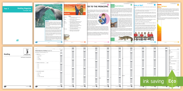 NAPLAN-Style English Example Tests - Set 4 Year 3 Reading Sample Test