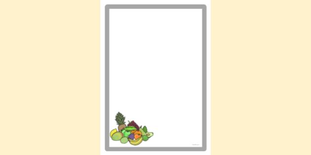 FREE! - Simple Blank Printable Fruit | Page Borders | Twinkl