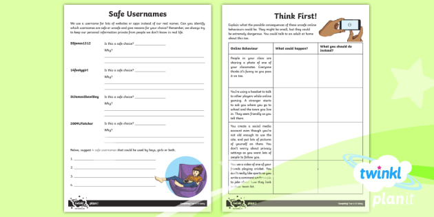 Computer Safety Worksheets 461192 | Cyber Safety | Joanette Pinder