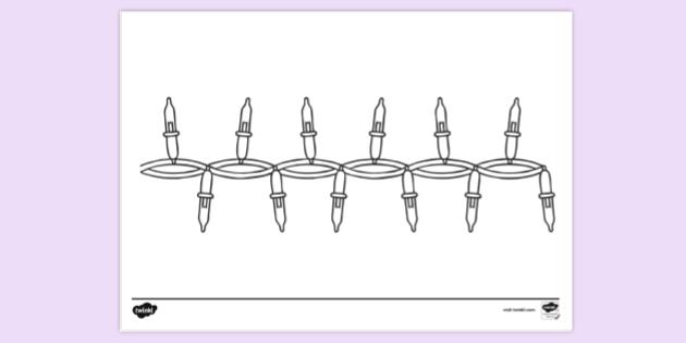 FREE! - Fairy Lights Colouring | Colouring Sheets
