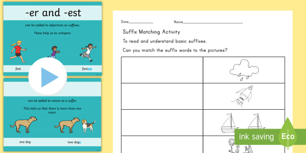 Adding Suffixes Teaching Resource Pack