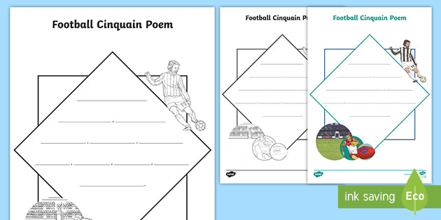 Footy Colours Day Cinquain Poem Writing Template