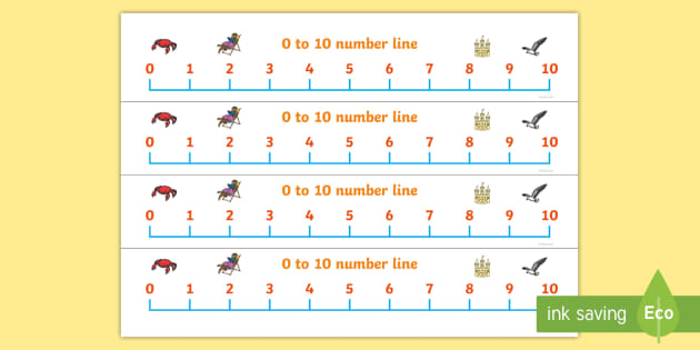 Seaside Number Line (0-10) (teacher made)