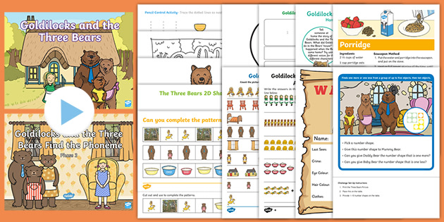 Share a Story - Goldilocks and the Three Bears School Closure Pack ...