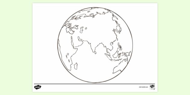 FREE! - Printable Colouring Page of the Earth | Colouring Sheets