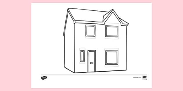 FREE! - Front of House Colouring | Colouring Sheets