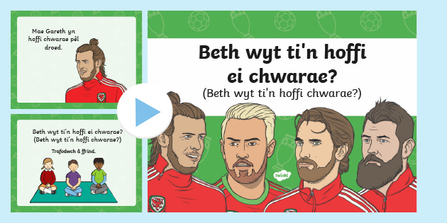 What do you like to play? Welsh Language Pattern PowerPoint-Welsh