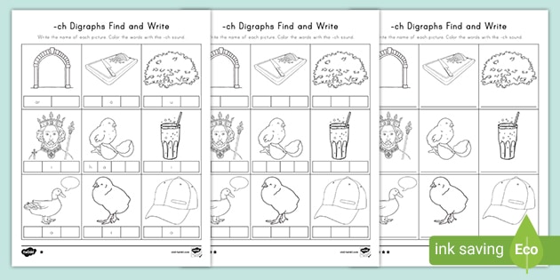 -ch Digraphs Find and Write Differentiated Activity