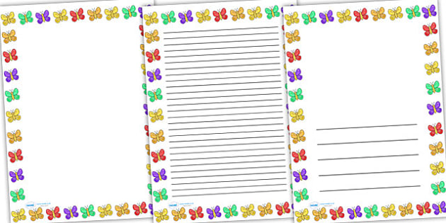 Butterfly Border Paper Printable Free Butterfly Borders Clip Art