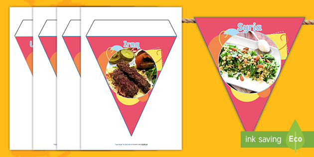 * NEW * Harmony Day Food 3-6 Display Bunting