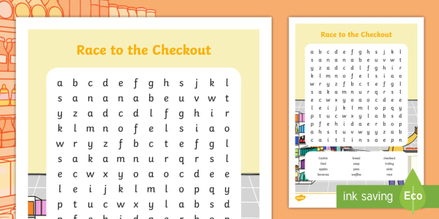Exploring My World Aistear - Race to the Checkout Word Search