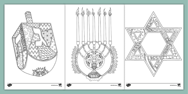 Hanukkah Mindfulness Colouring Pages (teacher made)