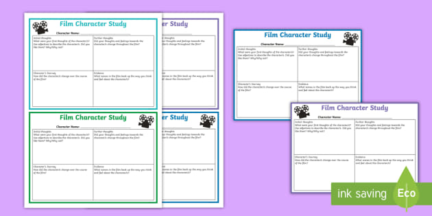 * NEW * Film Character Study Cards