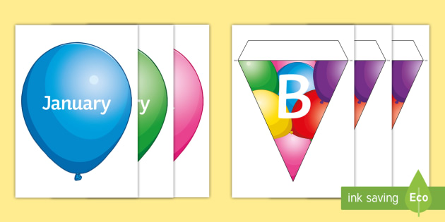 Coloured Balloon Themed Birthday Display Pack - Coloured Balloon Themed