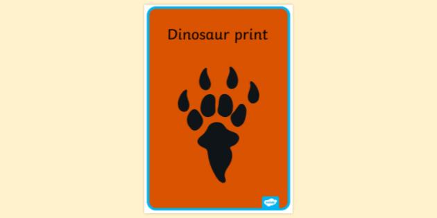 Dinosaur Print Poster | Display Poster | Twinkl Primary