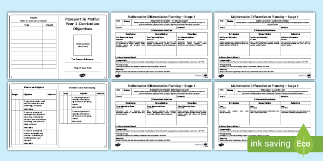 Stage 1 Mathematics Planning NSW Curriculum Differentiated Resource Pack