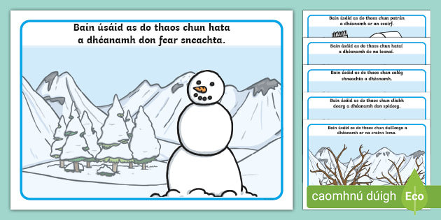 Winter Playdough Mats Gaeilge (teacher made)