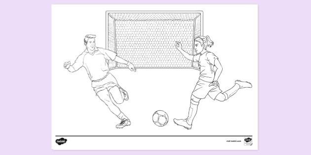 Soccer Colouring Pages (teacher made)