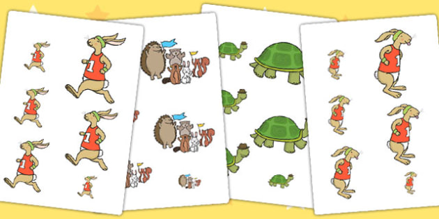 The Tortoise and The Hare Size Ordering (teacher made)