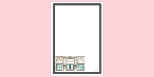 FREE! - Simple Blank Clothes Shop Page Border | Page Borders
