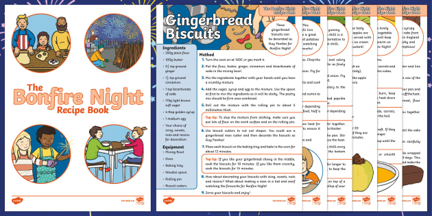 Bonfire Night Cookbook | Perfect for EYFS and KS1 Children