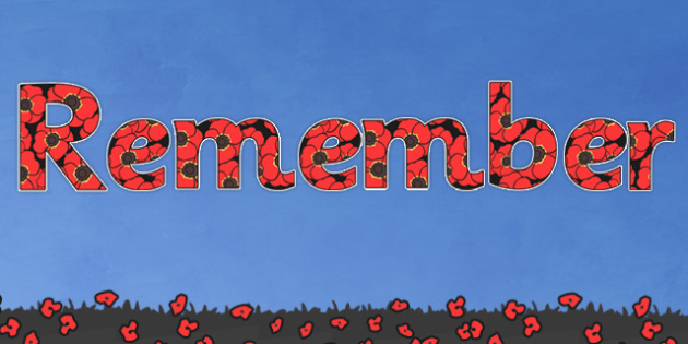 Remember Display Lettering-remembrance day, A4, display, lettering, display