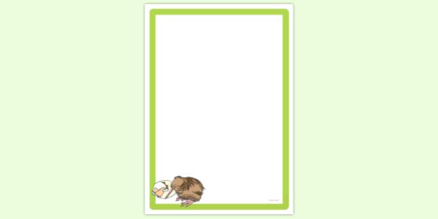 FREE! - Simple Blank Kiwi Chick Page Border (teacher made)