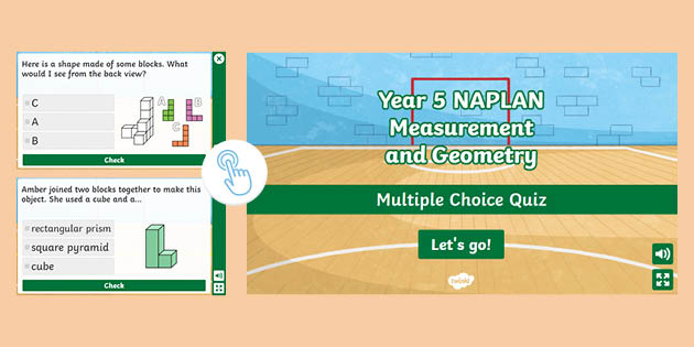 Year 5 NAPLAN Measurement and Geometry Multiple Choice Quiz