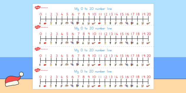Christmas Number lines 0-20 (teacher made)