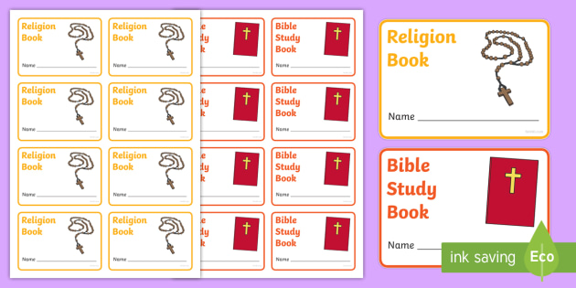 Religion Book Labels (teacher made)
