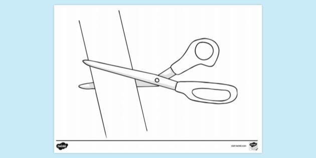 FREE! - Cutting Colouring Sheet | Primary Teaching Resources