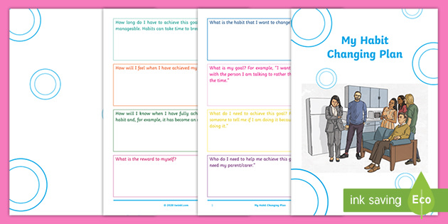 My Habit Changing Plan Booklet (teacher made)