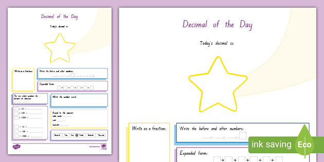 Decimal of the Day (Teacher-Made)