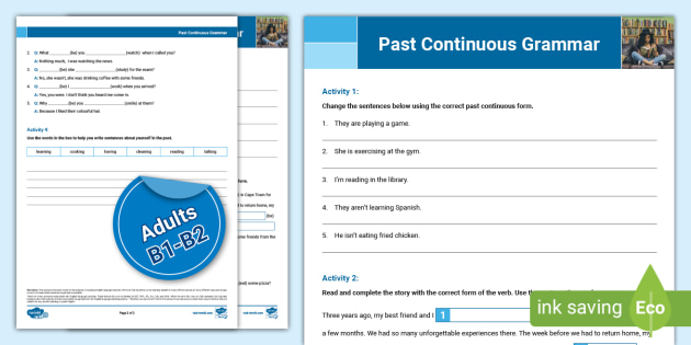 English Exercises Past Continuous Reading Comprehension Stories And