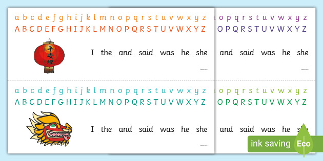 Chinese New Year Alphabet Strips