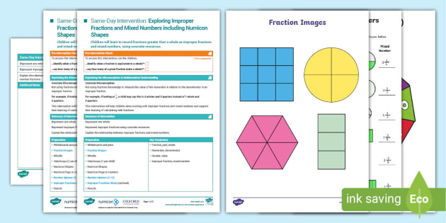 👉 Y4 Maths Intervention Improper Fractions and Mixed Number