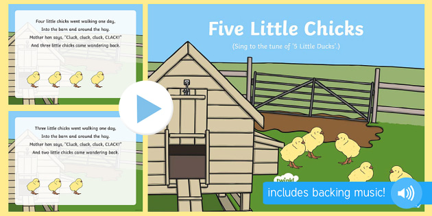 Five Little Chicks Song PowerPoint (teacher made)