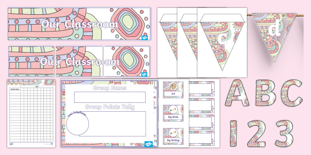 Indigenous Pastel Rainbow Classroom Display Pack