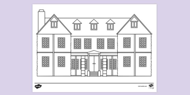 FREE! - Longbourn House Colouring Sheet | Colouring Sheets
