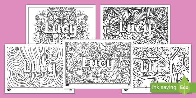 FREE! - Lucy Mindfulness Name Colouring Activity