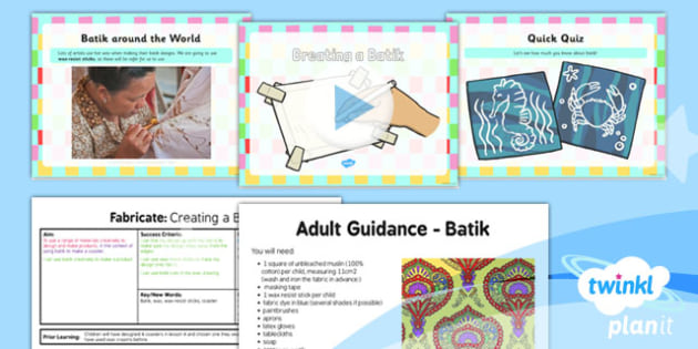 Art: Fabricate: Creating a Batik KS1 Lesson Pack 5