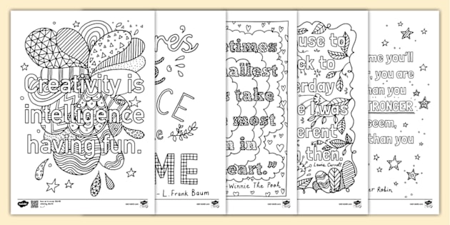 Mindfulness Colouring Quotes