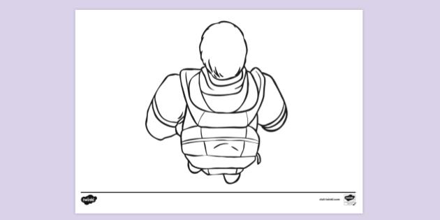 Top Down Child Colouring Sheet Colouring | Colouring Sheets