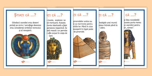 Egiptul Antic, știați că ...? - Planșe (teacher made)