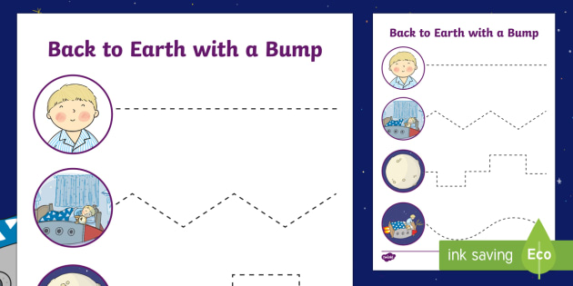 Back to Earth with a Bump Cutting Skills Worksheet / Worksheet