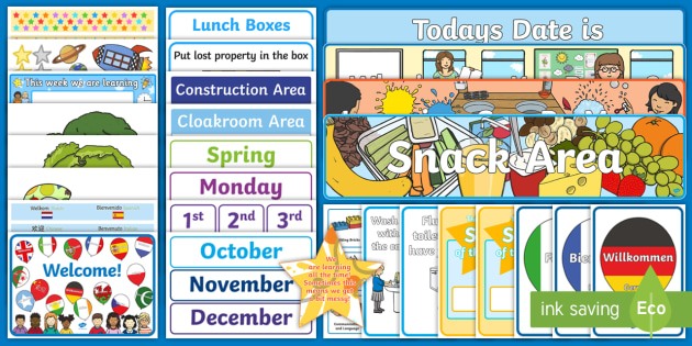 Foundation Phase Classroom Set Up Resource Pack - wales New Class Display