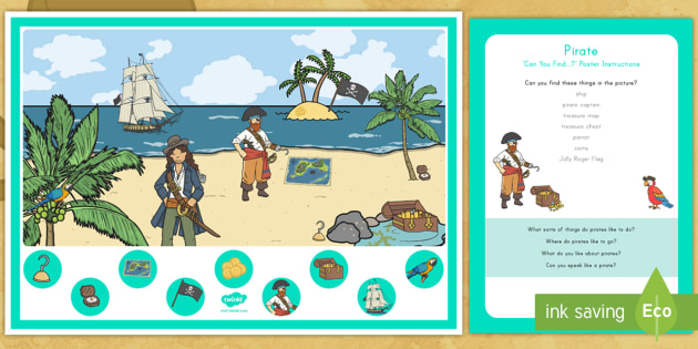 Pirates Can You Find? Picture Activity (teacher made)